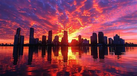 Free Sunset City Skyline Image Download At Stockcake
