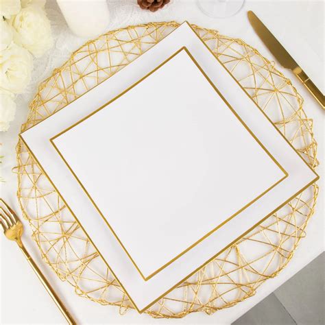 Balsa Circle 10 Concave White 10 Square Disposable Salad Dinner
