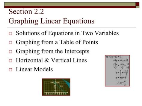 Lecture 07 Graphing Linear Equations Ppt