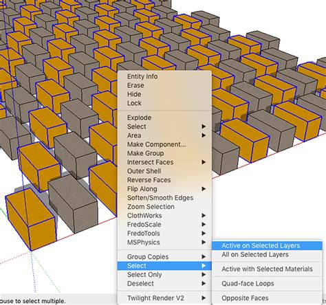 Select All On The Same Layer Throughout Components Sketchup