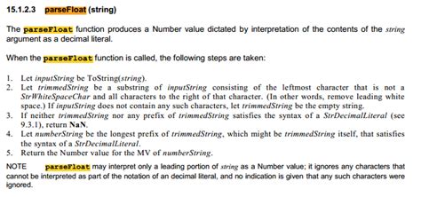Javascript Parsefloat内部解析规则 Snandy 博客园