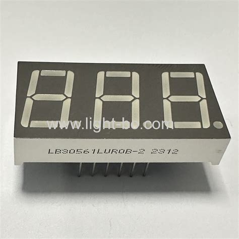 ultra bright red 3digit 14 2mm led display 7segment common cathode for