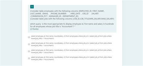 Solved 5 Consider Table Employees With The Following