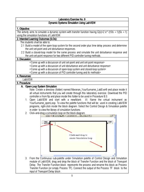 09 Dynamic Systems Simulation Using Lab View Pdf Engineering Control Theory