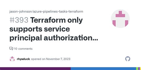 Terraform Only Supports Service Principal Authorization For Azure · Issue 393 · Jason Johnson