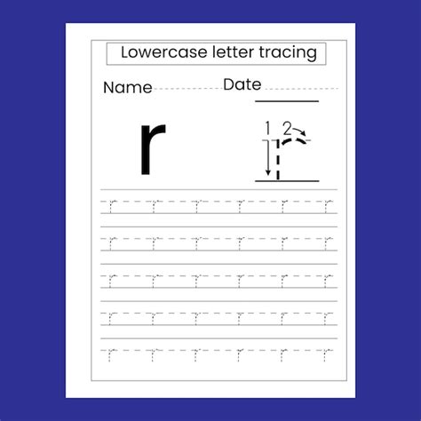 아이들을 위한 알파벳 문자 추적 워크시트 프리미엄 벡터