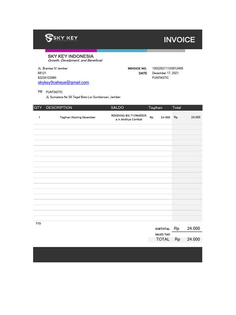 Invoice Hosting Kb Desember Pdf