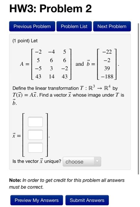Solved Hw3 Problem 2 Previous Problem Problem List Next