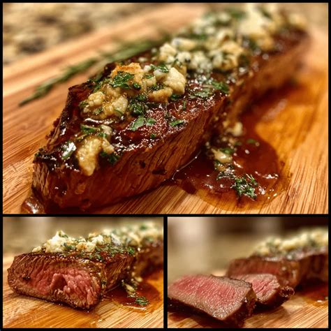 Balsamic Marinated Flank Steak With Blue Cheese Crust Bold Juicy