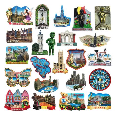 유럽 벨기에 3d 냉장고 자석 관광 기념품 스티커 컬렉션 수공예 장식 용품 티몬