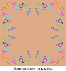 트랜스젠더와 성관계 간판들을 스타일화했다 손으로 그렸습니다 스톡 일러스트 1842400582 Shutterstock