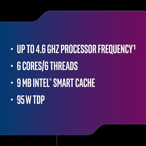 Intel Core I5 9600k 9th Gen 6 Core Unlocked Processor