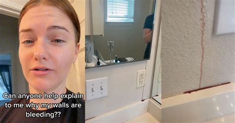 Woman Claims Her Bathroom Wall Was Bleeding In Viral Video