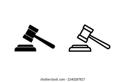 Gavel Icon Set Judge Gavel Icon Stock Vector (Royalty Free) 1916792687 | Shutterstock