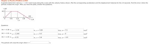 Solved Chapter Practice Problem A Particle Starts Chegg Com