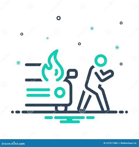Mix Icon For Sudden Unexpected And Incident Stock Vector