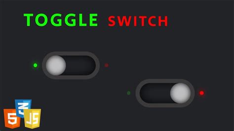 Toggle Switch Using HTMl CSS JavaScript Art With Code YouTube