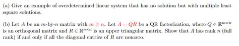 A ﻿give An Example Of Overdetermined Linear System