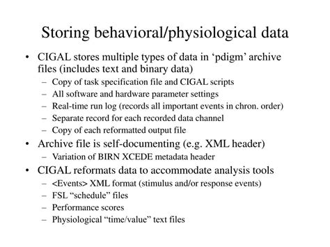Ppt Integration Of Behavioral And Physiological Data With Imaging