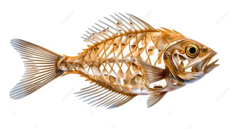 격리된 흰색 배경을 가진 세련된 디자인의 물고기 골격의 3d 그림 사물 물고기 해골 기호 및 기호 배경 일러스트 및 사진 무료 다운로드 Pngtree