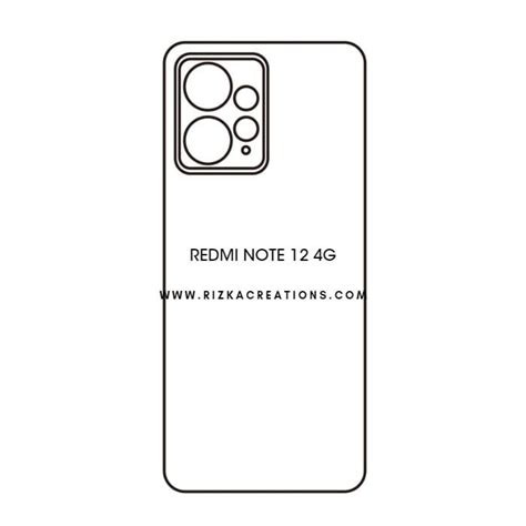 Redmi Note 12 4g Hydrogel Protection Screen Protector Back