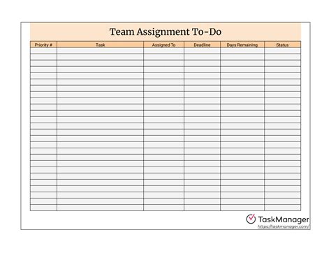 Free Assignment To Do List Templates 5 Pdf Word Excel