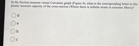 Solved In The Section Moment Versus Curvature Graph Figure