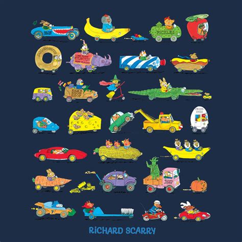Richard Scarry Lowly Worm Apple Car Tshirt Super7