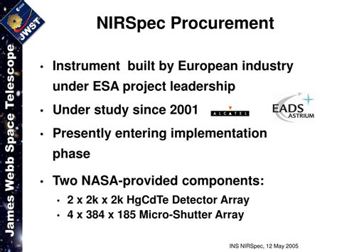 Ppt Introduction To Nirspec Powerpoint Presentation Free Download