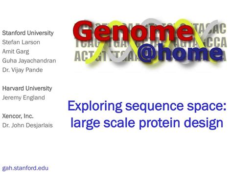 Ppt Folding Home And Genome Home Protein Folding And Design With Distributed Computing