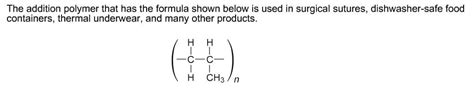 College Chemistry Ii Drawing A Monomer Unit Rhomeworkhelp