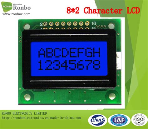 8x2 Character Lcd Display Mpu 8bit Y G Backlight Stn Type Cob Lcd Screen China Lcd Module