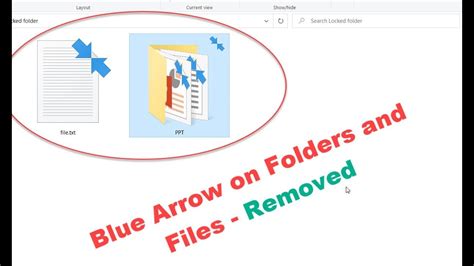 windows 10 folders have two blue arrows