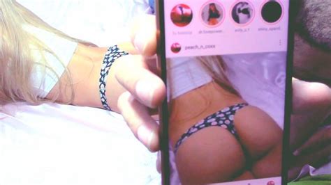 Broadcasting Instagram Live And Cum Twice Over My Cute Thong Pulling My Jeans Down Xxx Mobile