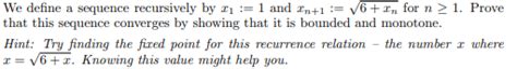Solved We Define A Sequence Recursively By X11 And