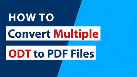 How To Convert Multiple ODT To PDF From OpenOffice Documents YouTube