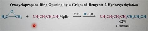 Solved Oxacyclopropane Ring Opening By A Grignard Reagent 1