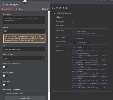 Ai Agent Call N8n Workflow Tool Invalid Url Error Questions N8n