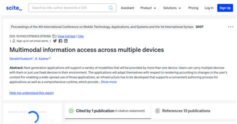 Multimodal Information Access Across Multiple Devices