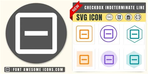 Checkbox Indeterminate Line Icon Svg Code — Download Path Html