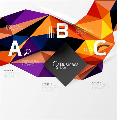 premium vector triangle mosaic vector abstract template vector