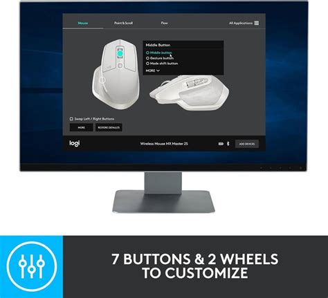 Logitech Mx Master 2s Bluetooth Edition Wireless Mouse Use On Any