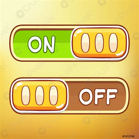 Cartoon Toggle Switch Different Symbols Asset Stock Vector 1413748 Crushpixel