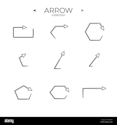 Premium Set Of Arrow Line Arrow Vector Icon Set Arrow Basic Ui