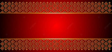 배경 메시지 또는 제품 소셜 미디어를 위한 추상 그라데이션 빨간색 배경 웨이브 밴드 및 우아한 황금 태국 패턴 벡터 추상 그라데이션 빨간색 배경 웨이브 밴드 우아한 황금