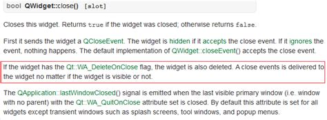 QWidget 的 close 与 Qt WA DeleteOnClose kaizenly 博客园