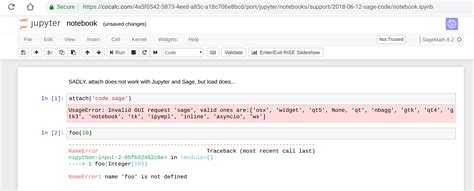 Attach Does Not Work In Jupyter Notebooks With The Sage 82 Kernel · Issue 2916 · Sagemathinc