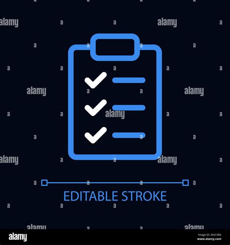 Checklist Pixel Perfect Color Linear Ui Icon For Dark Theme Stock Vector Image And Art Alamy