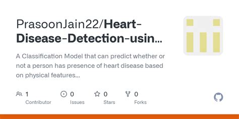 Github Prasoonjain22 Heart Disease Detection Using Machine Learning